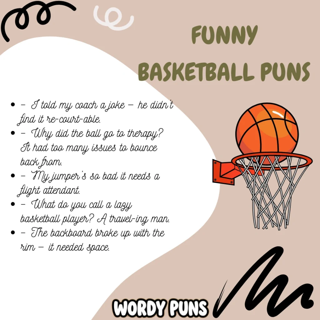 650 Basketball Puns: Short, Dirty team Names, One-liners Captions for ...