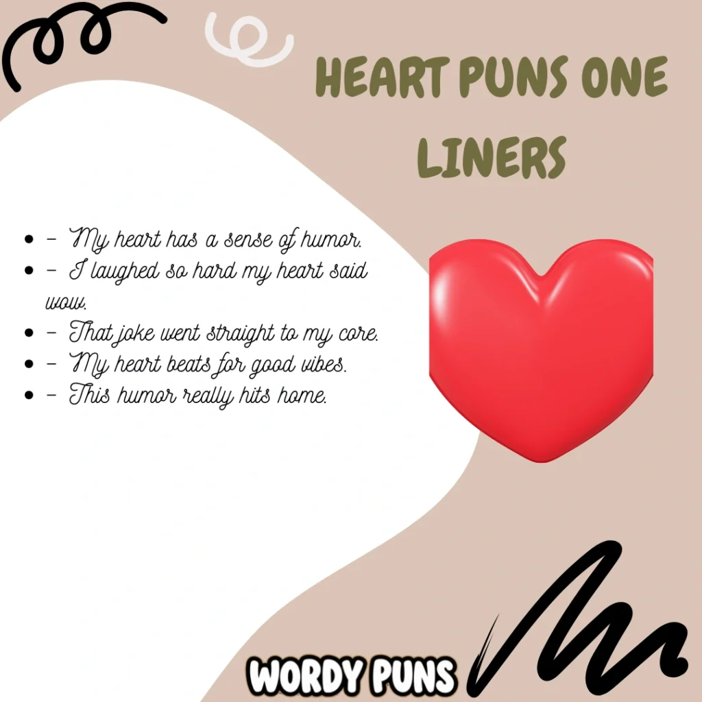 400 Heart puns: short, cute, funny, medical one liners & captions for ...